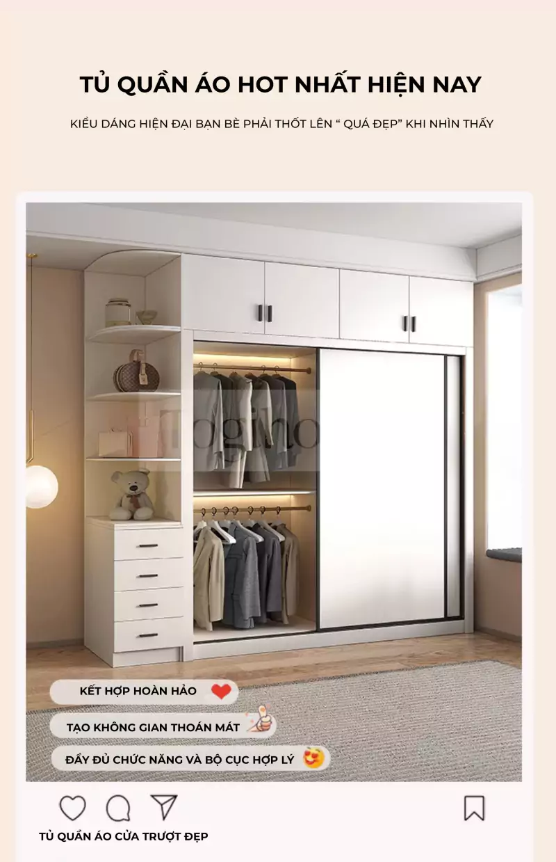Bộ Tủ Quần Áo Togismart CT124_Togihome