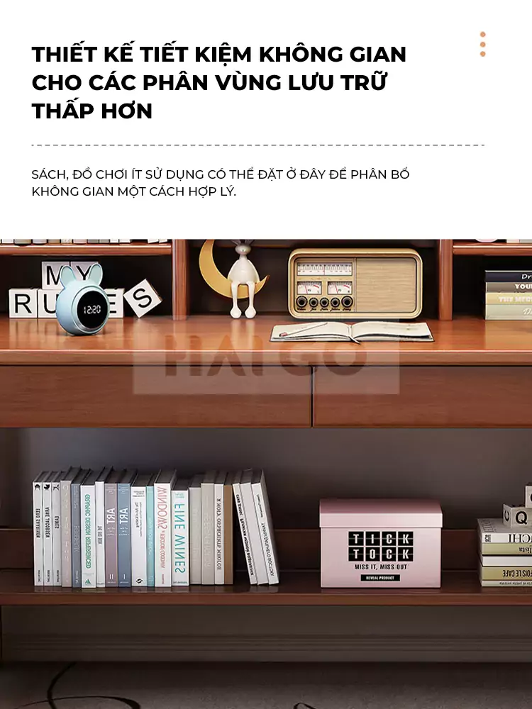 Bàn Làm Việc Gỗ Tự Nhiên Haigo BGT061